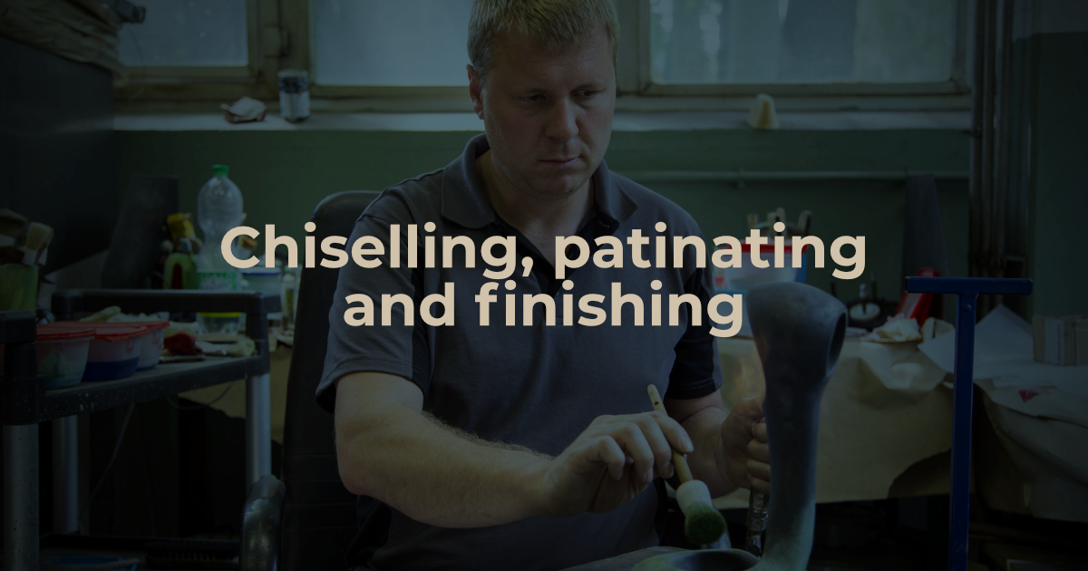 Chiselling, patinating and finishing - Art foundry Lauchhammer